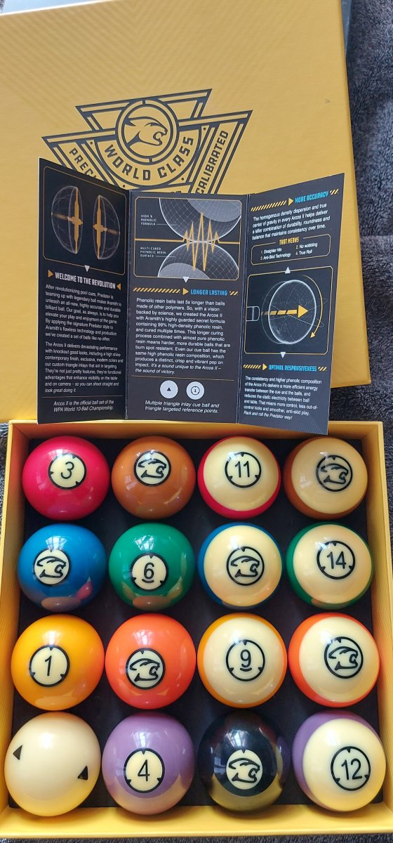 Sold - Predator Arcos II pool ball set | AzBilliards Forums