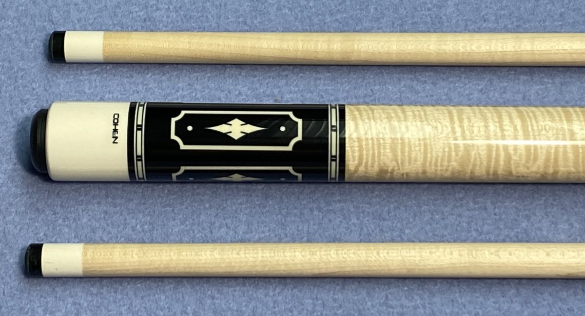 Sold - New Wrapless Cohen Ebony/Ebony 4-Point Razorblade Windows Cue ...