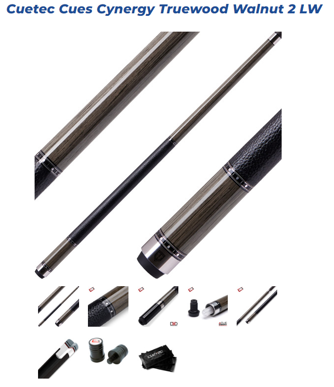 Brand new in box: Cuetec Cynergy Truewood Walnut II LTW - 11.8mm shaft ...