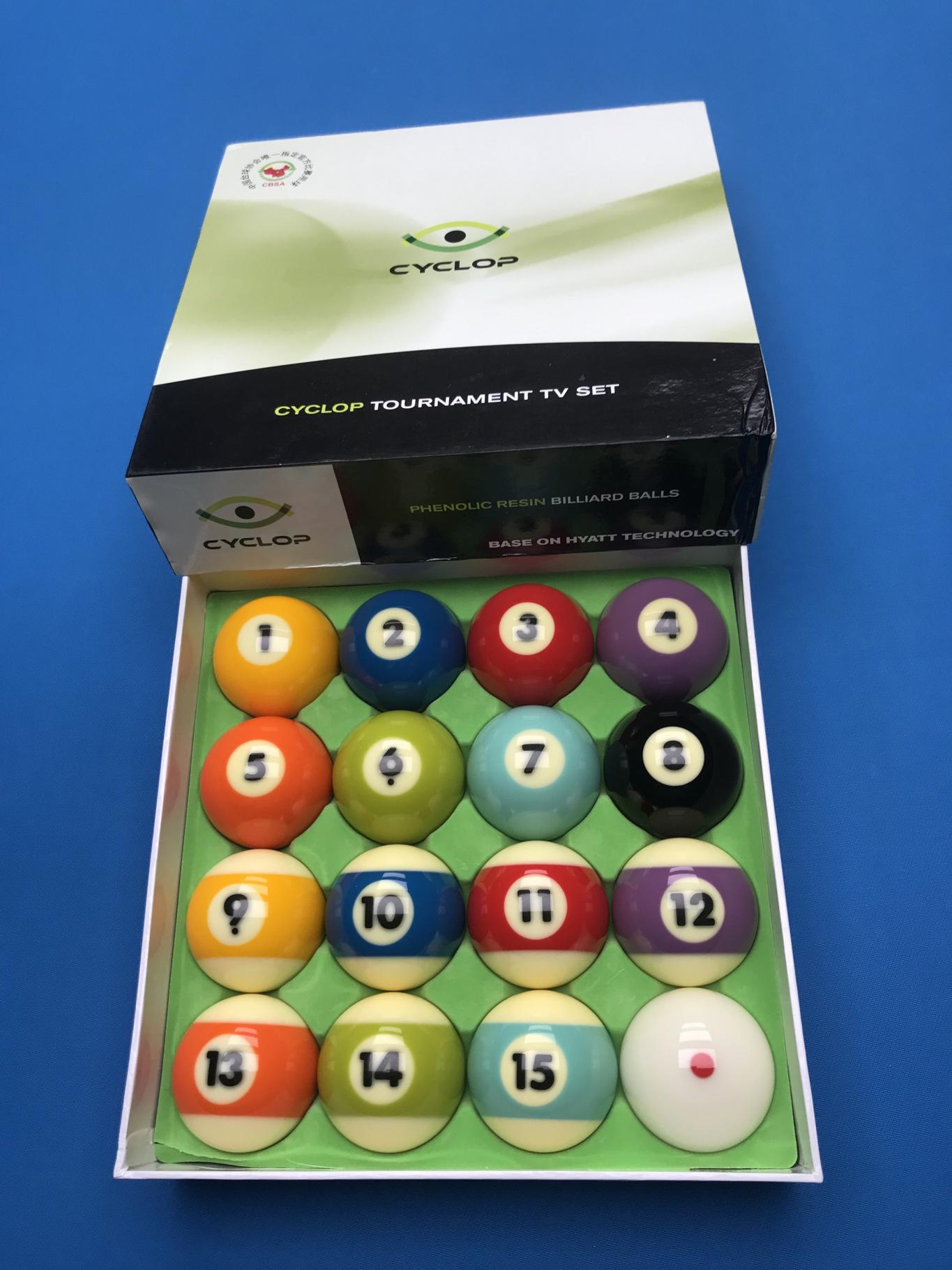 Cyclop Zeus Tournament TV Pro Set Pool Billiards Balls CBSA Official ...