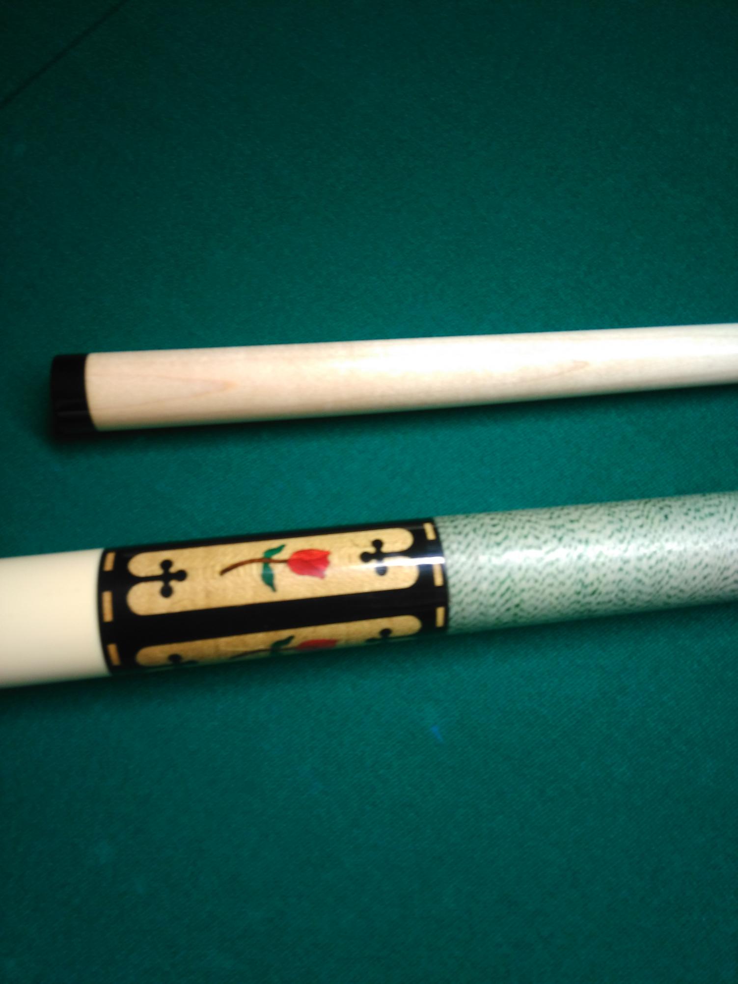 Paul Huebler Cue with original + replacement shaft Paul Huebler Cue with original + replacement shaft
