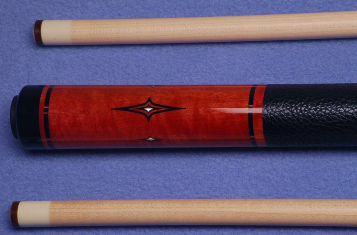 Bob Manzino 6 Point Ebony/ Pink Ivory Cue-Unplayed new-Multi inlays ...