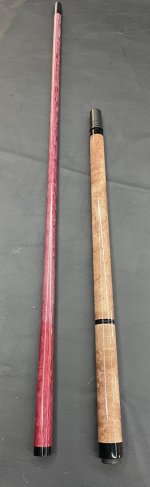 3-Piece Purple Heart Jump Cue by PK Custom Cues (Cody Cash ...